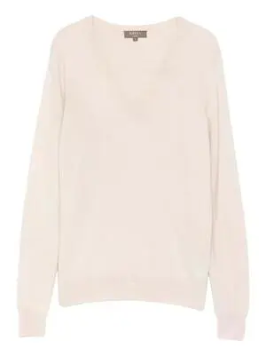 N.peal Phoebe V-neck Jumper - Neutrals