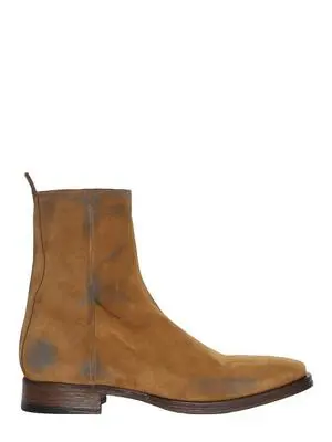 Acne Studios Suede Ankle Boots - Beige
