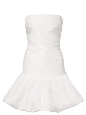 ROTATE BY BIRGER CHRISTENSEN Bridal Silk Taffeta Mini Dress - White