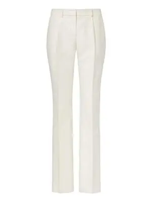 Balenciaga Slim Wool And Silk Pants - White