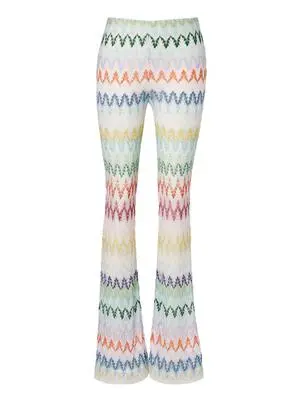 Missoni Open-knit Lamé Flared Pants - Multicoloured