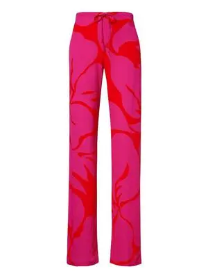 Dries Van Noten Floral Straight Leg Pants - Pink