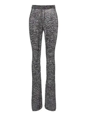 Missoni Sequined Lamé Flared Pants - Silver