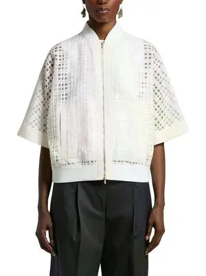 Peserico Grid Bomber Jacket - Neutrals