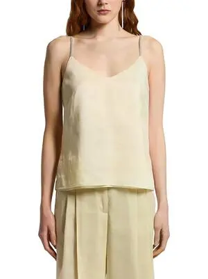 Peserico Embellished Straps Sleeveless Top - Neutrals