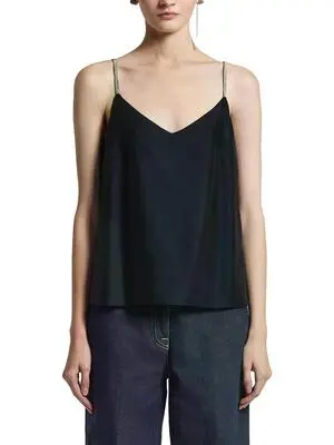 Peserico Sleeveless V-neck Top - Blue