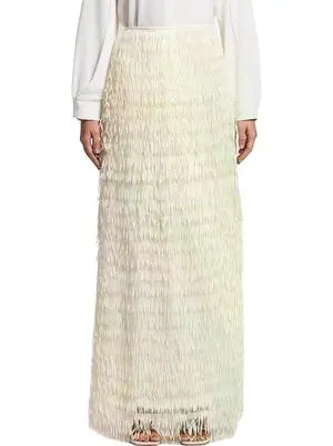 Peserico Fringed Maxi Skirt - Neutrals