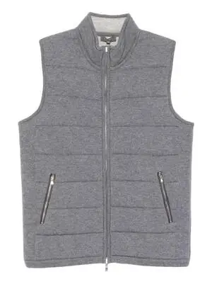 N.peal Zipped Sleeveless Vest - Grey