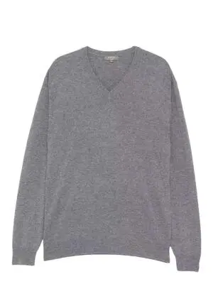 N.peal Burlington V-Neck Jumper Grey
