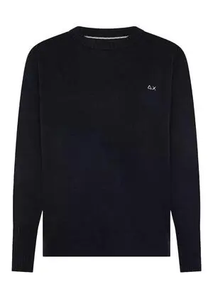 SUN 68 Logo Crew Neck Sweater - Blue