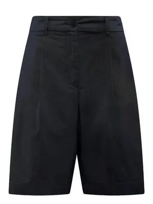 CAPE HORN Pleat Front Shorts - Blue