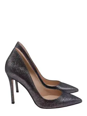GIANVITO ROSSI Pointed-toe Stiletto Pumps - Grey