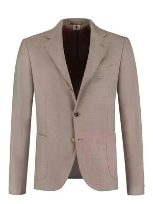 LUIGI BORRELLI Buttoned Single-breasted Jacket - Neutrals