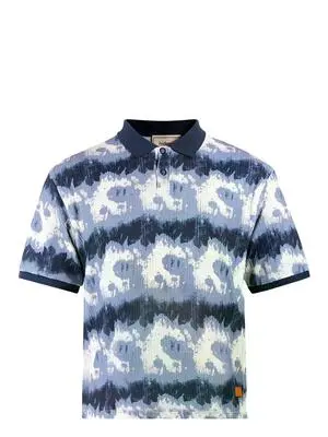 MAISON HIDEOUT Pattern Short-sleeve Polo Shirt