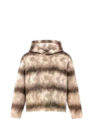 MAISON HIDEOUT Cloud Pattern Cropped Hoodie - Neutrals
