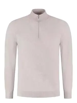 GRAN SASSO Zipped High Neck Sweater - Neutrals