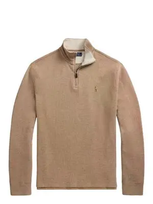 Polo Ralph Lauren Zipped Textured Knit Sweater - Brown