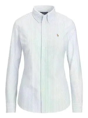 Polo Ralph Lauren Striped Logo Shirt Blue
