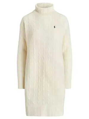Polo Ralph Lauren Cable-knit Mini Dress - Neutrals