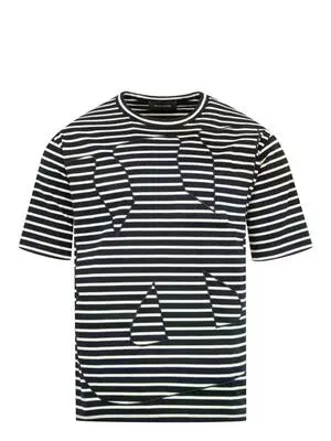 WALES BONNER Striped Crown T-shirt - Blue