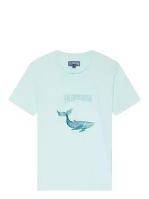 Vilebrequin Round-neck Whale-print T-shirt - Blue
