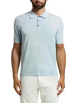 Peserico Buttoned Polo - Blue