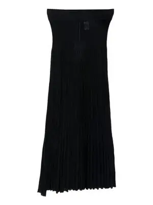 N.peal Pleated Midi Skirt Blue