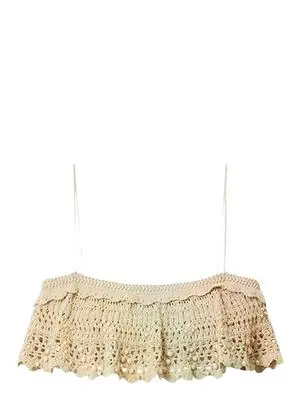 Isabel Marant Étoile Oraviel Beaded Crochet Tank Top - Neutrals