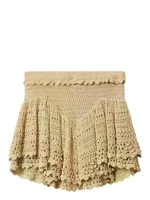 Isabel Marant Étoile Olzea Beaded Crochet Shorts - Neutrals