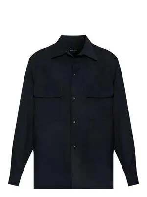 Giorgio Armani Seersucker Shirt - Blue