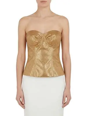Federica Tosi Bustier Top - Brown