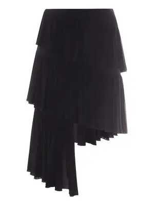 Alaïa Tiered Ruffle Skirt - Marine