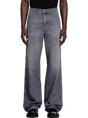 DIESEL® D-livery Wide Leg Denim Jeans - Grey