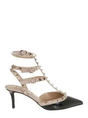 Valentino Garavani Rockstud Patent Leather Pumps - Black