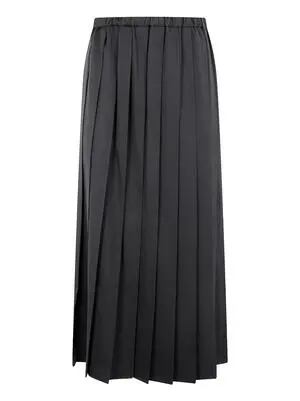 Junya Watanabe Pleated Midi Skirt - Black
