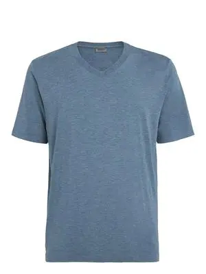 Hanro V-neck Casuals T-shirt - Blue