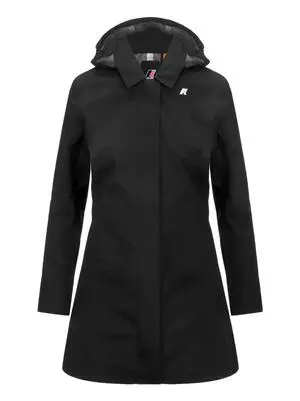 K-WAY Bonded Hooded Coat - Black