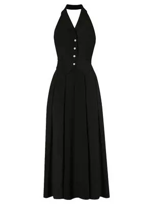 TEMPERLEY LONDON Elodie Halter Dress - Black