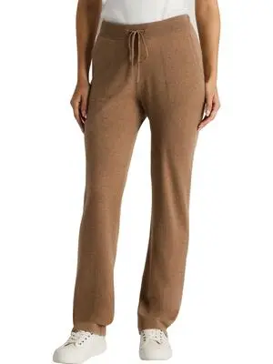 Quince Mongolian Cashmere Straight Leg Pants - Teak