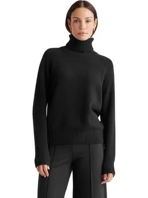 Quince 100% Yak Wool Turtleneck Sweater - Black