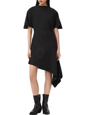 ALLSAINTS Rosa Asymmetric Minidress - Black