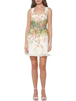 ADELYN RAE Isla Cutout Tie Back Mini Sundress