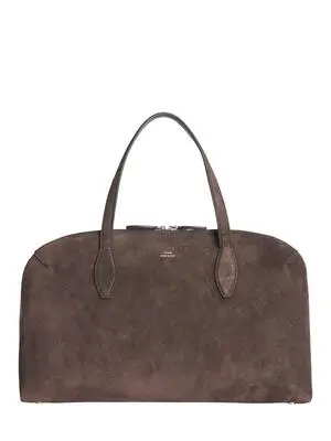 TOTEME Day Medium Suede Shoulder Bag Brown