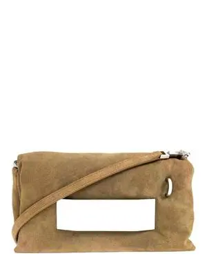 Rick Owens Temple Big Pillow Griffin Metal-plaque Clutch - Brown