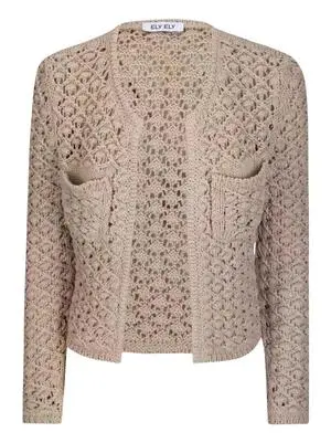 ELY ELY Open-knit Patch Pocket Knitwear - Neutrals