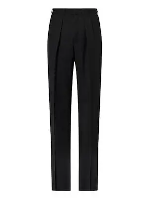 TOM FORD Double-pleated Wool Trousers - Black