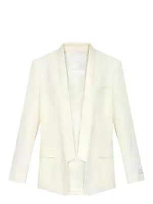 Kenzo Shawl Lapel Pocket Blazer - Neutrals