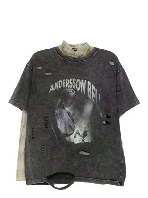Andersson Bell Layered Distressed T-shirt - Grey