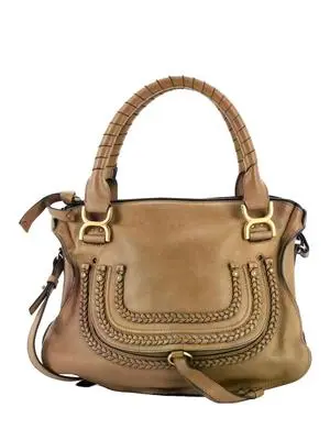 Chloé Marcie Leather Satchel - Brown