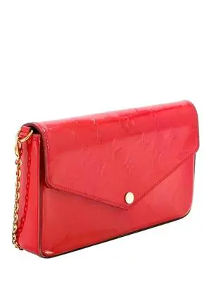 LOUIS VUITTON Monogram Vernis Felicie Pochette - Red